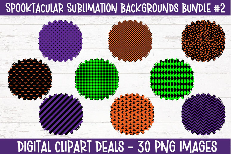 Spooky Halloween Sublimation Backgrounds Bundle #2 - 30 Designs - DIY ...