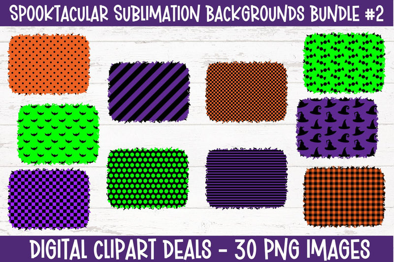 Spooky Halloween Sublimation Backgrounds Bundle #2 - 30 Designs - DIY ...