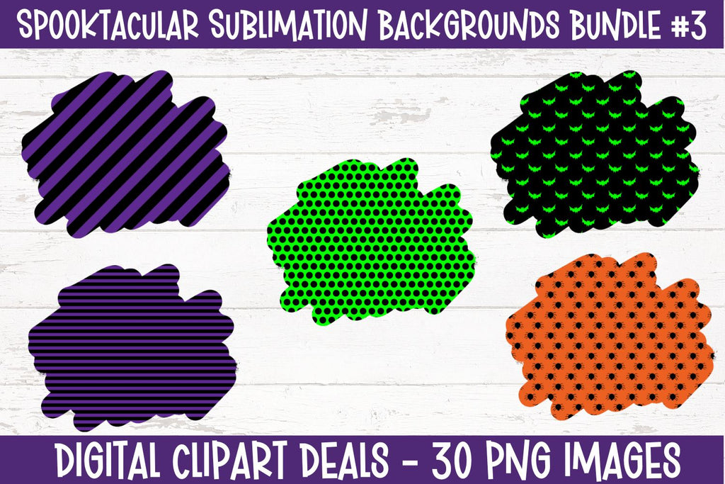 Spooky Halloween Sublimation Backgrounds Bundle #3 - 30 Designs - DIY ...