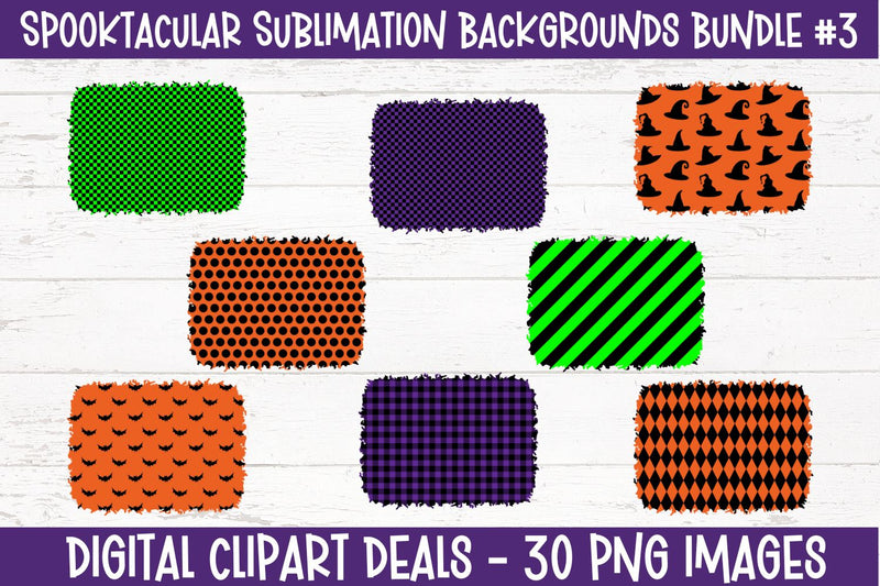 Spooky Halloween Sublimation Backgrounds Bundle #3 - 30 Designs - DIY ...