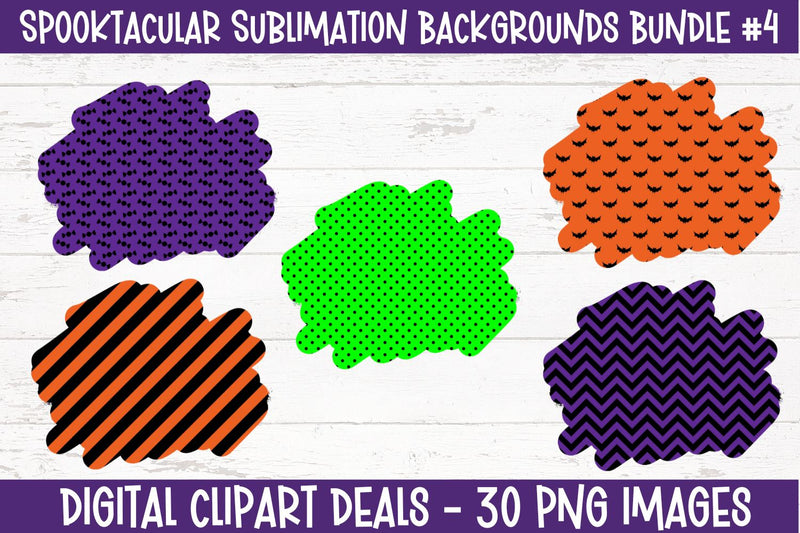 Spooky Halloween Sublimation Backgrounds Bundle #4 - 30 Designs - DIY ...