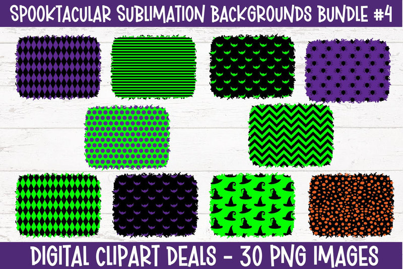 Spooky Halloween Sublimation Backgrounds Bundle #4 - 30 Designs - DIY ...
