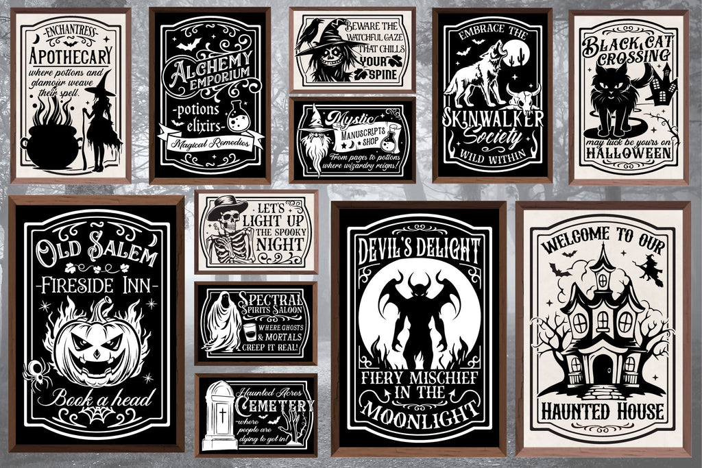 Spooky Halloween Svg Bundle | Halloween Sign Svg - So Fontsy