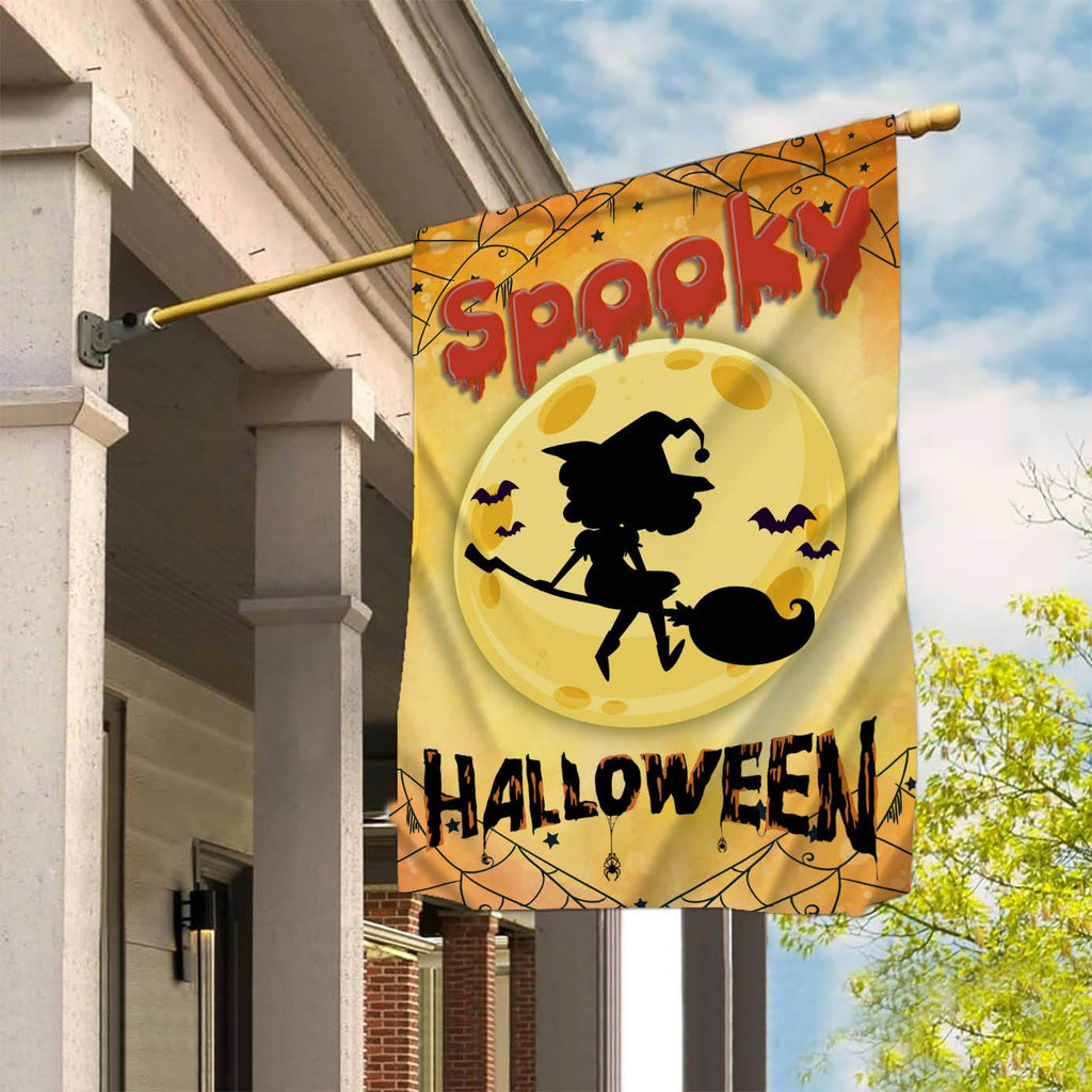 Spooky Halloween Witch Garden Flag | | Personalized Sublimation Design ...