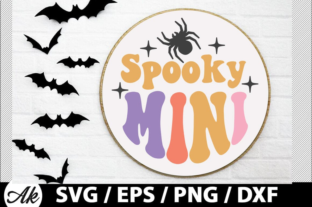 Spooky mini Round Sign SVG - So Fontsy