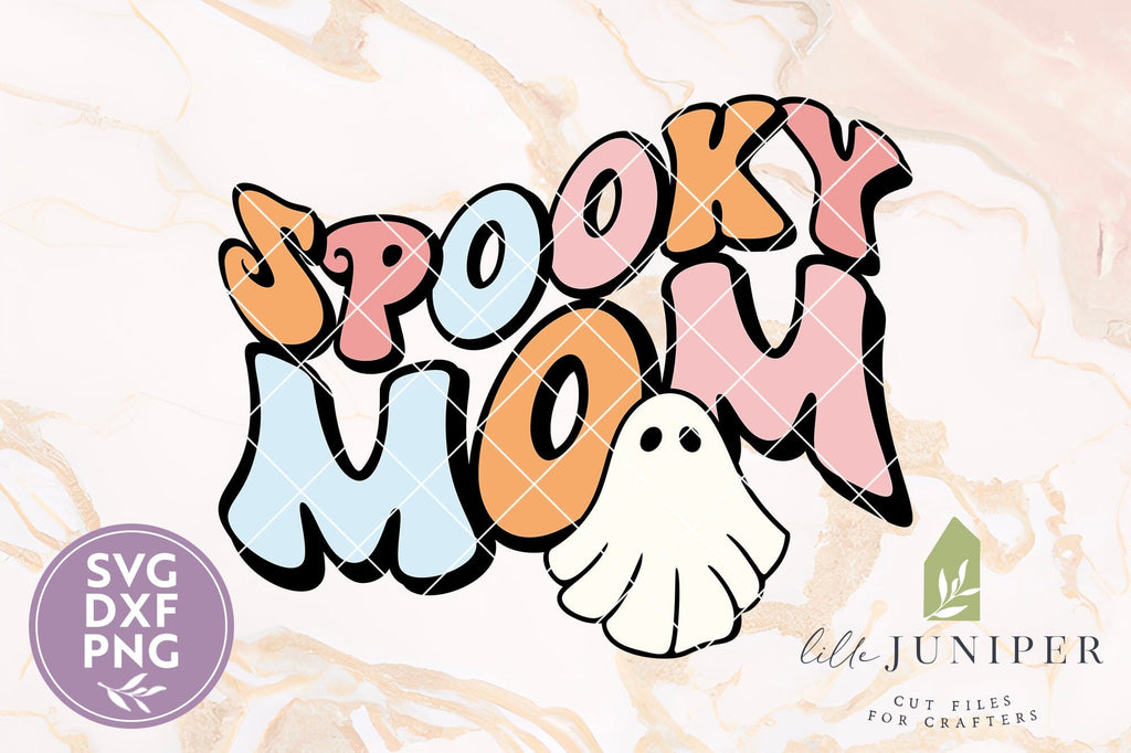 Spooky Mom SVG, Retro Halloween Shirt Design - So Fontsy