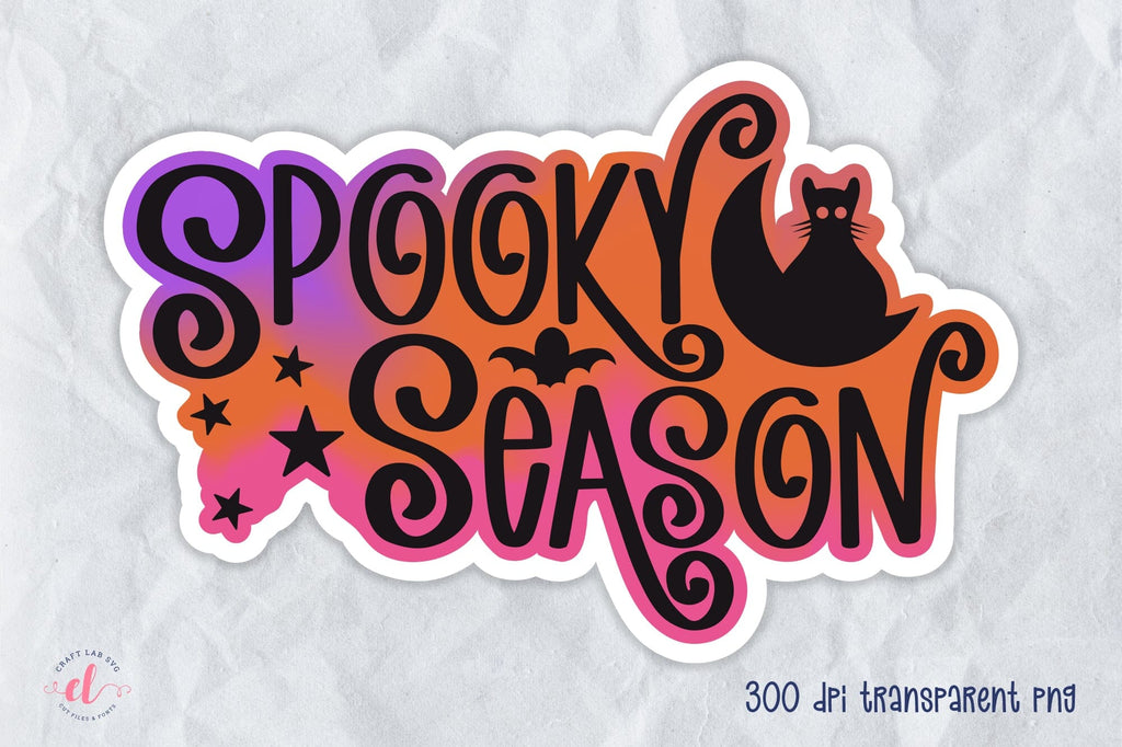 Spooky Season PNG - Halloween Printable Sticker - So Fontsy