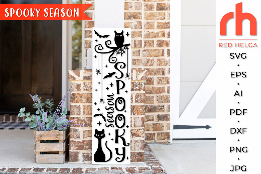 Spooky Season SVG - Porch Sign Cut File - So Fontsy