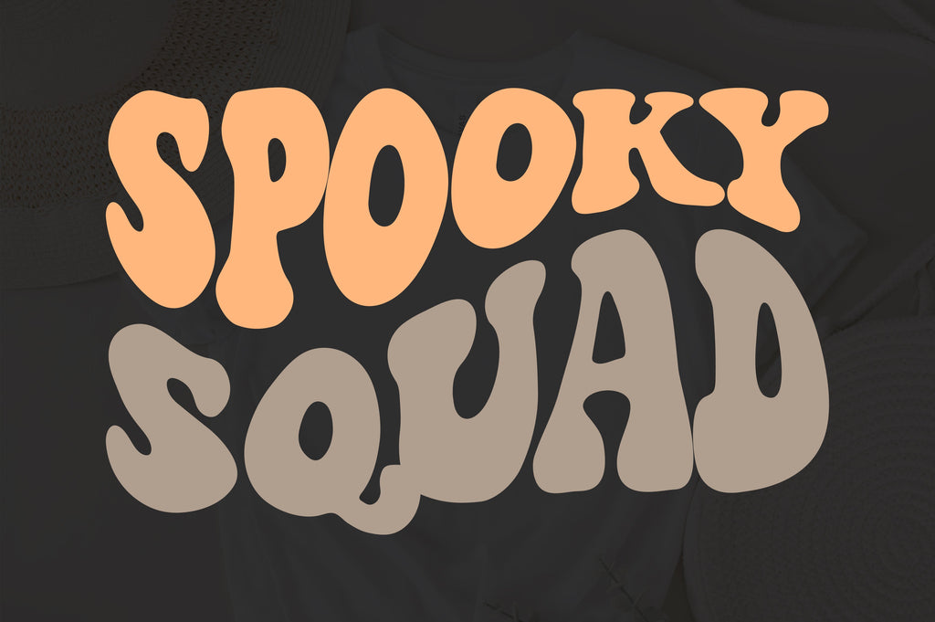 Spooky Squad svg, Halloween Crew svg, wavy style svg, EPS PNG Cricut ...