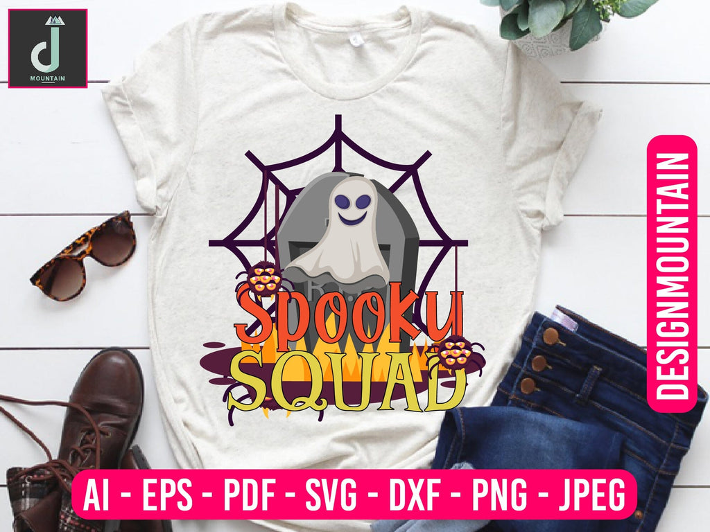 Spooky squad svg, halloween svg, pumpkin svg, svg files for cricut - So ...