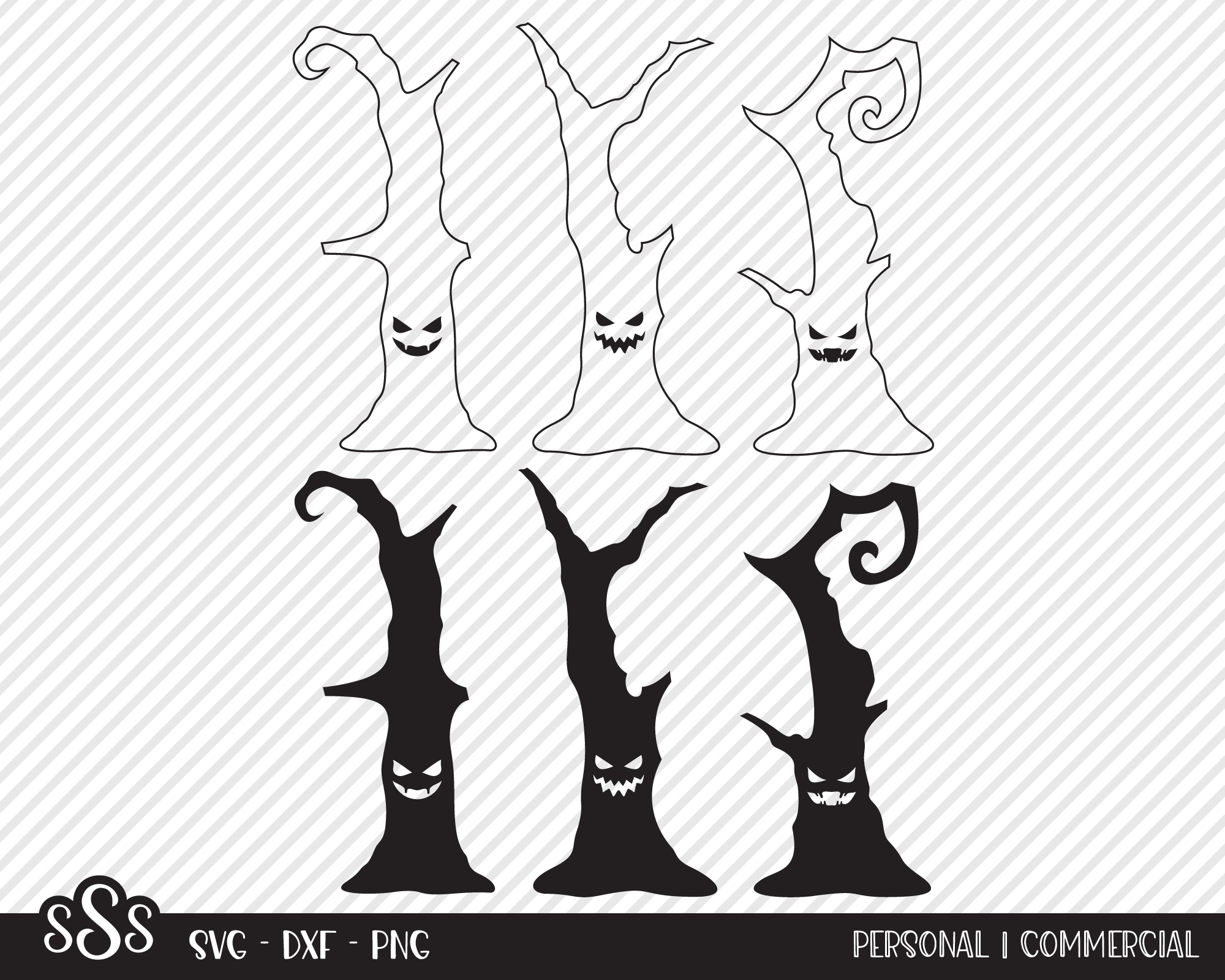 Spooky Tree Bundle | Halloween SVG - So Fontsy