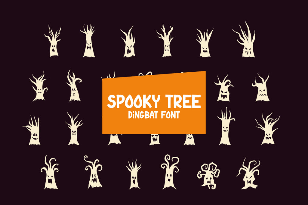 Spooky Tree - Dingbat Font - So Fontsy