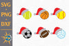 Sport Ball Santa Hat SVG, PNG, DXF Digital Files Include - So Fontsy