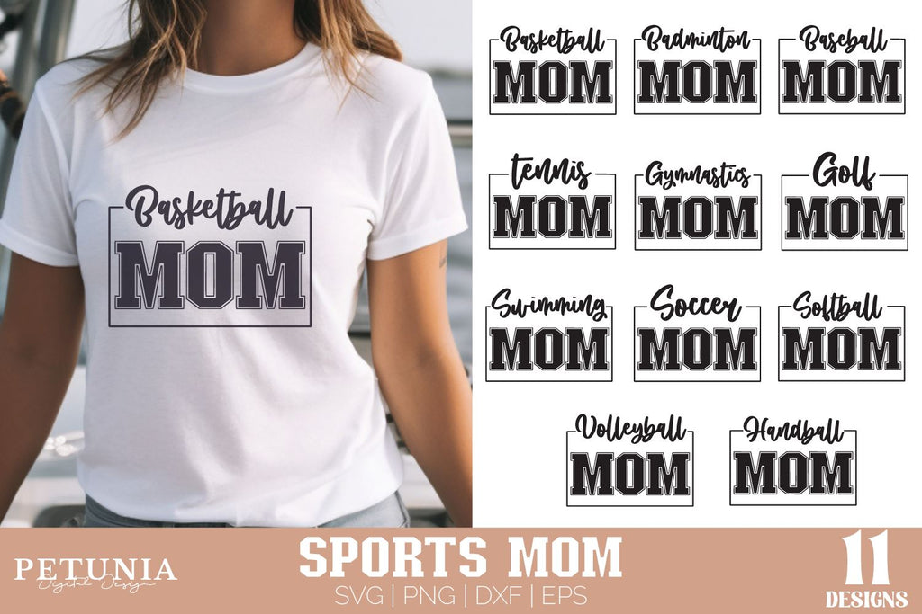 Sports Mom SVG Bundle | Mom SVG - So Fontsy