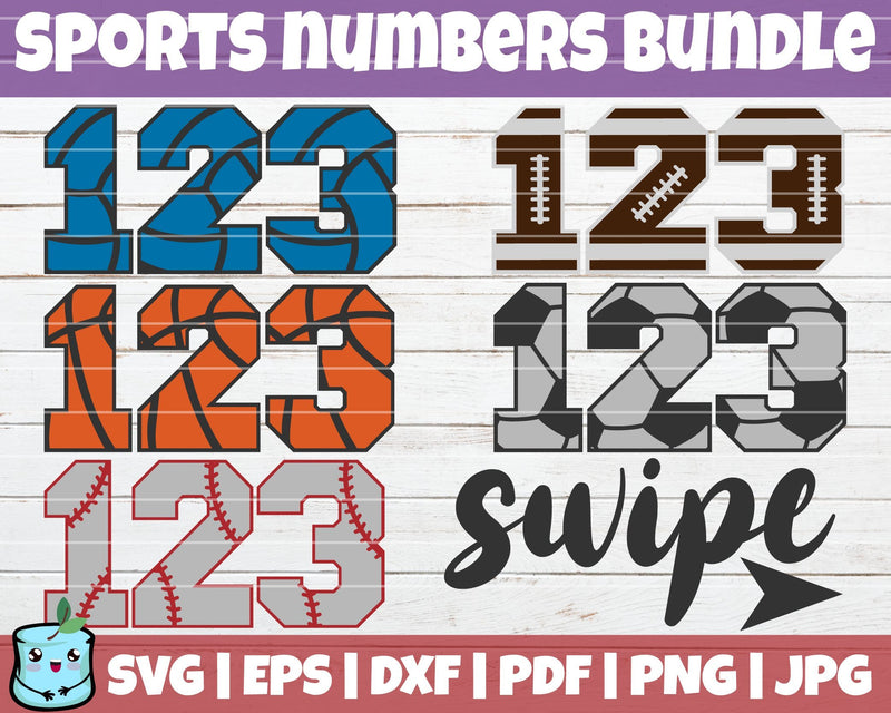Sports Numbers SVG Bundle - So Fontsy
