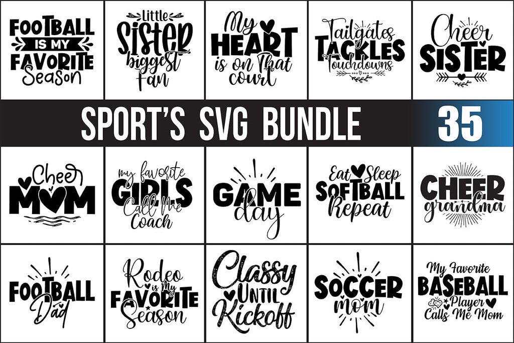 Sports SVG Bundle - So Fontsy