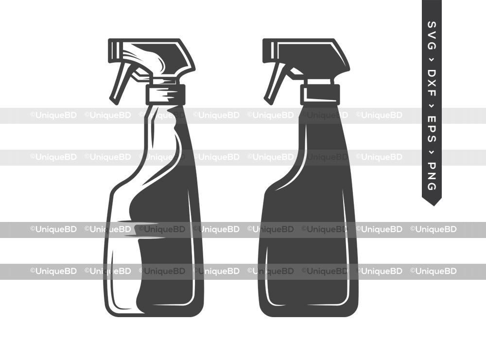 Spray Bottle SVG Cut File | Spray Cleaner Svg | Water Spray Svg | Maid ...