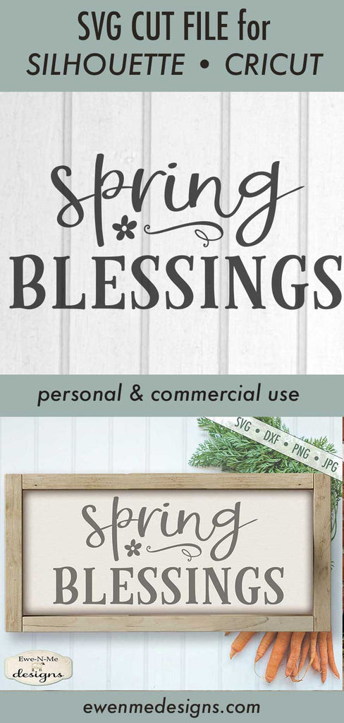 Spring Blessings - Spring Flower - SVG - So Fontsy