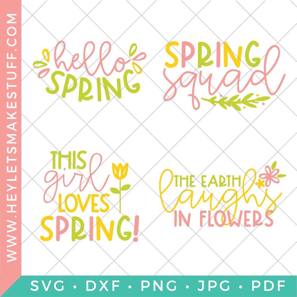 Spring Cut Files Bundle - So Fontsy