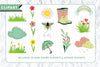 Spring Doodle Alphabet with Hand Drawn Numbers and Clipart - So Fontsy