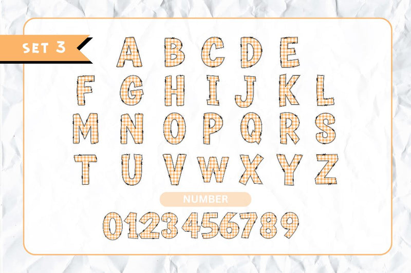 Spring Doodle Alphabet with Hand Drawn Numbers and Clipart - So Fontsy