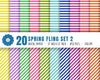 Spring Fling Digital Paper Set 2 - 20 Digital Papers in Spring Colors ...