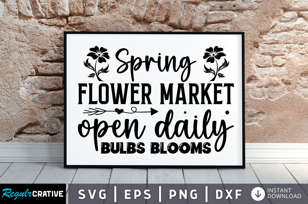 Spring flower market open daily bulbs blooms SVG - So Fontsy