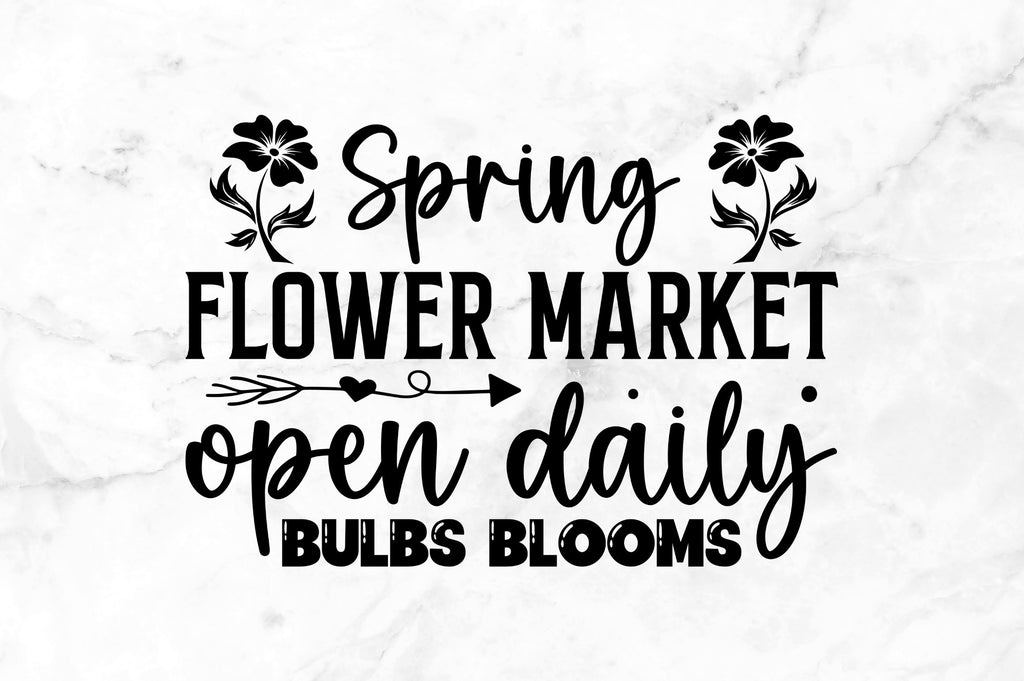 Spring flower market open daily bulbs blooms SVG - So Fontsy