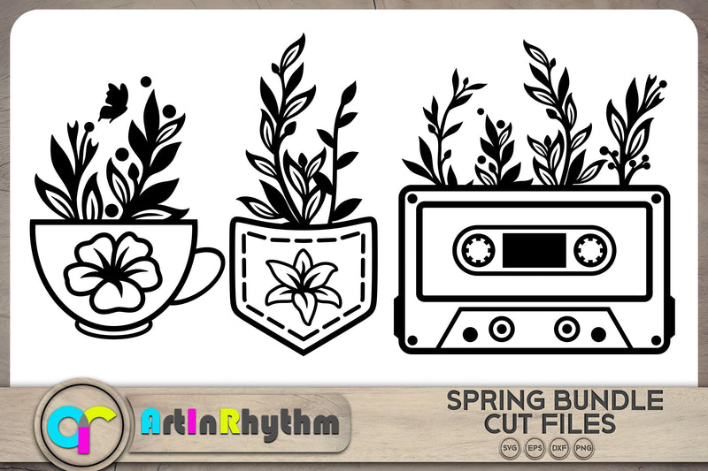 Spring flowers SVG bundle - So Fontsy