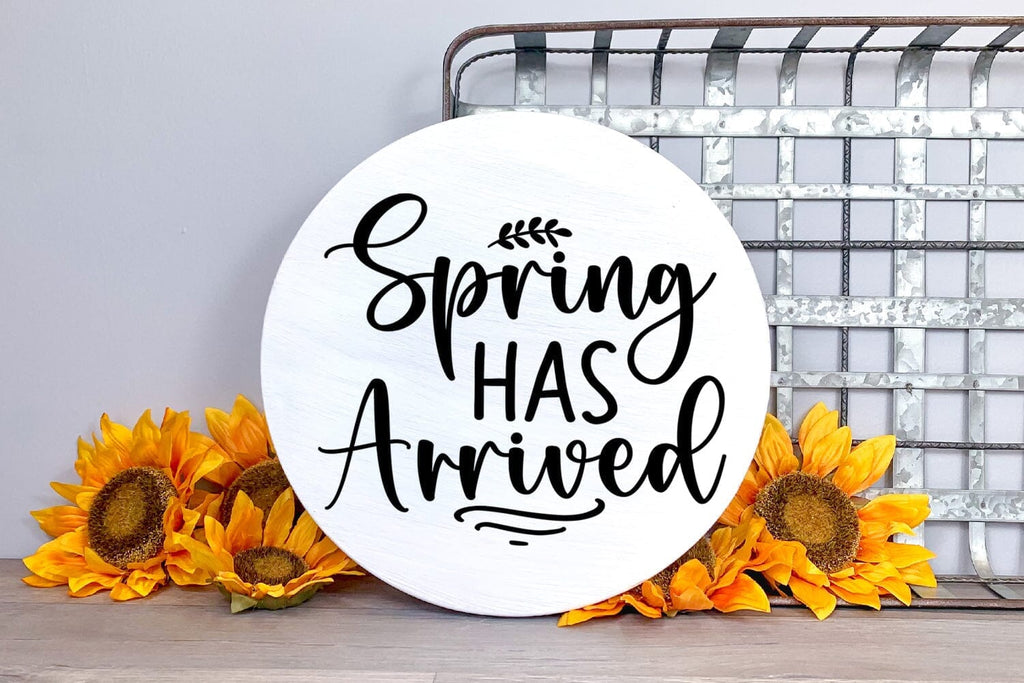 Spring Has Arrived I Spring Door Sign SVG I Spring Sign SVG - So Fontsy