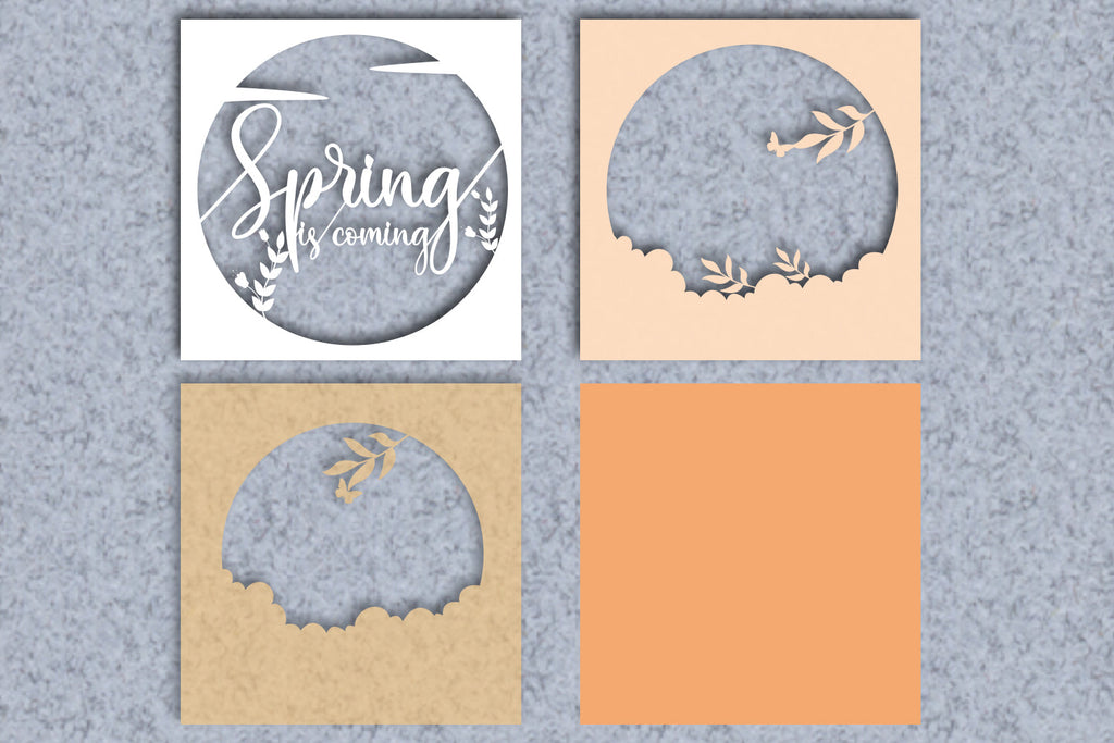 Spring Layered Papercut 2 - svg eps png ai pdf - So Fontsy