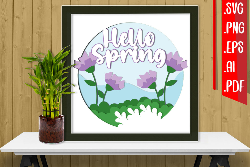 Spring Layered Papercut 6 svg eps png ai pdf - So Fontsy