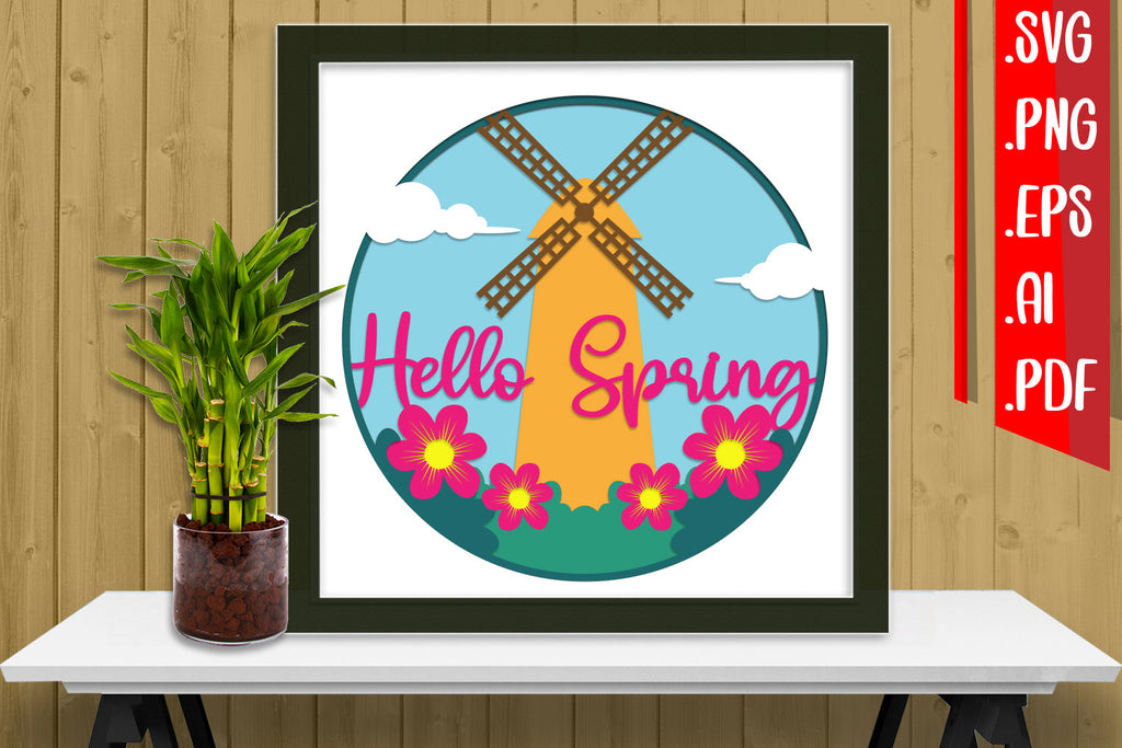 Spring Layered Papercut 9 svg eps png ai pdf - So Fontsy