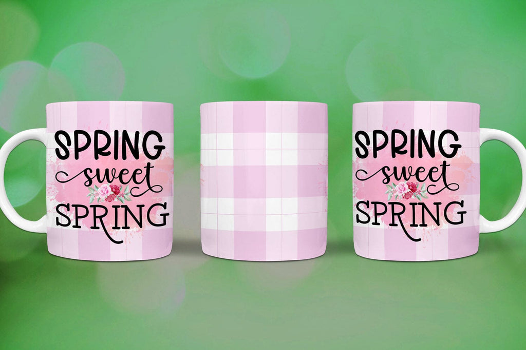 Spring Mug Wrap Sublimation I Spring Mugs PNG I Mug Wraps - So Fontsy