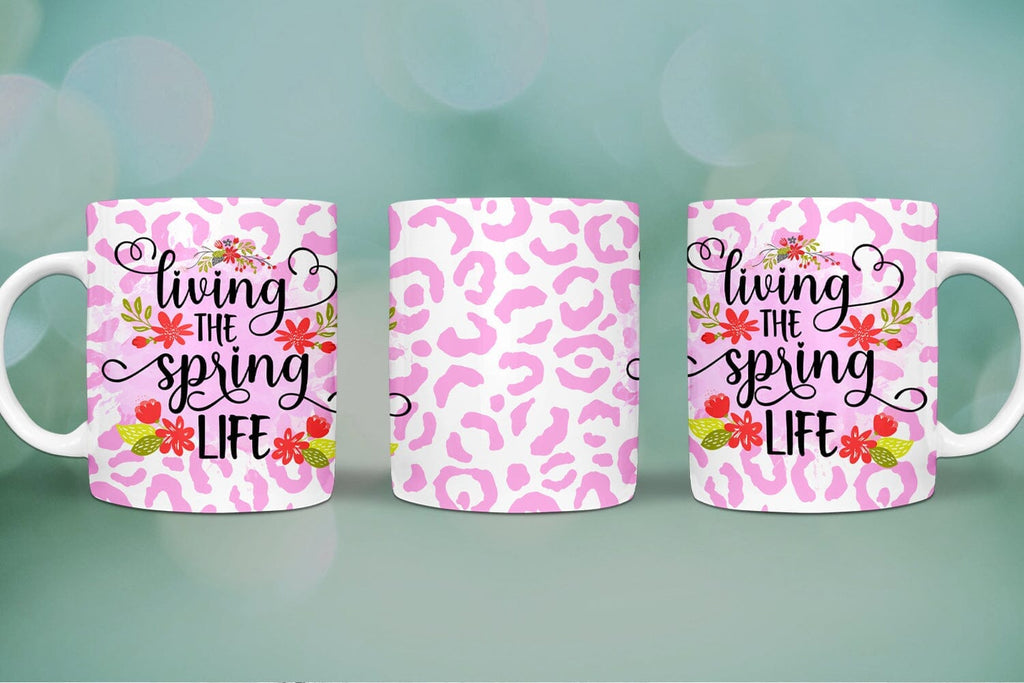 Spring Mug Wrap Sublimation I Spring Mugs PNG I Mug Wraps - So Fontsy