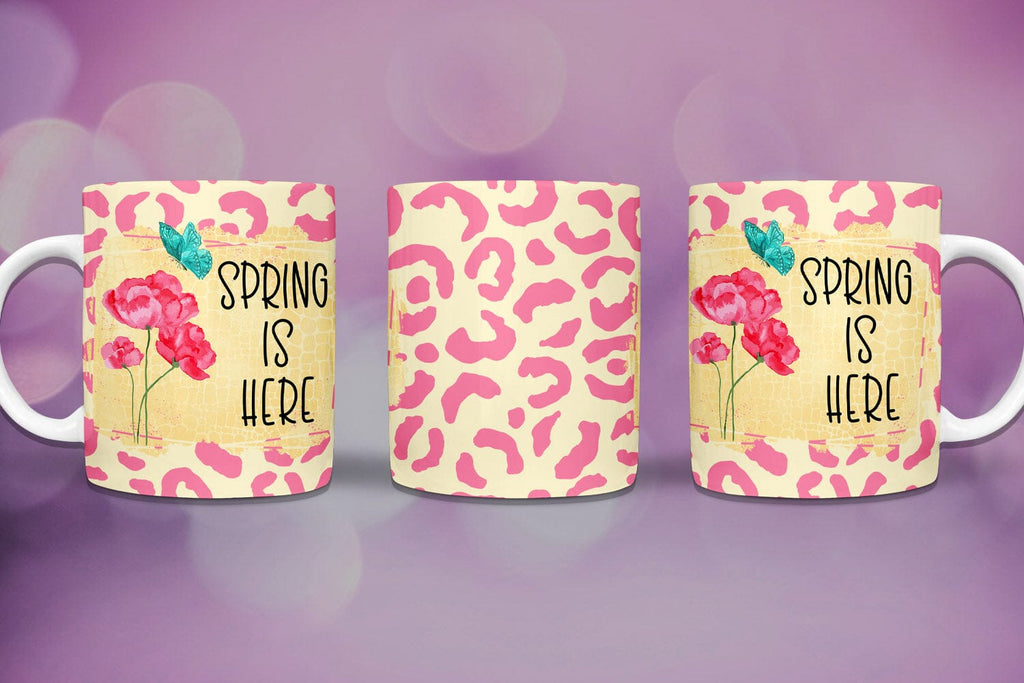 Spring Mug Wrap Sublimation I Spring Mugs PNG I Mug Wraps - So Fontsy