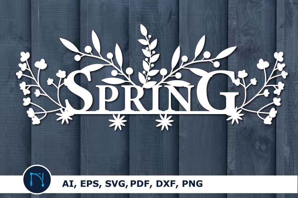 Spring Papercut Template svg cut file - So Fontsy