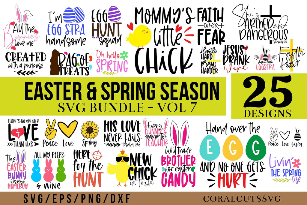 Spring Season and Easter Big SVG Design Bundle - So Fontsy