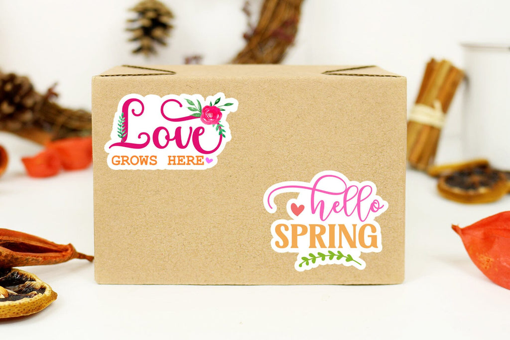 Spring Stickers Bundle I Printable Spring Stickers Pack - So Fontsy