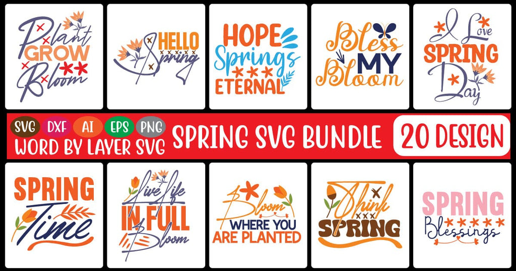 Spring SVG Bundle - So Fontsy