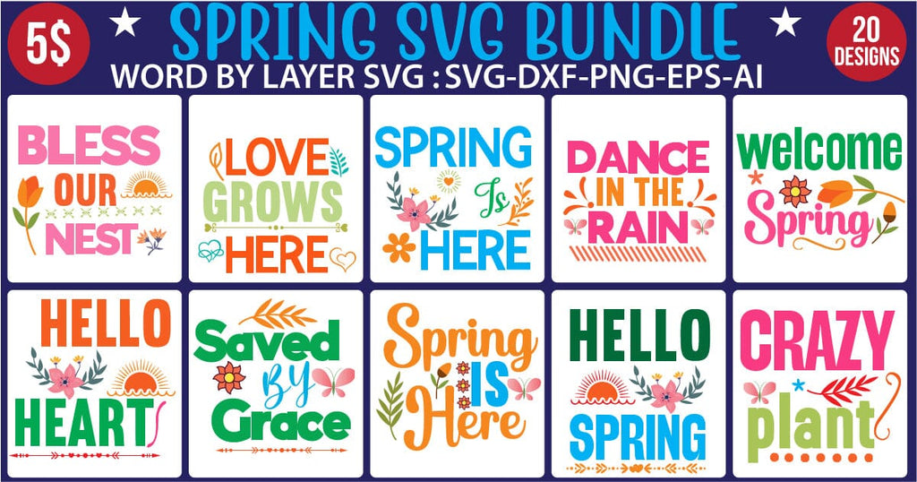 Spring SVG Bundle - So Fontsy