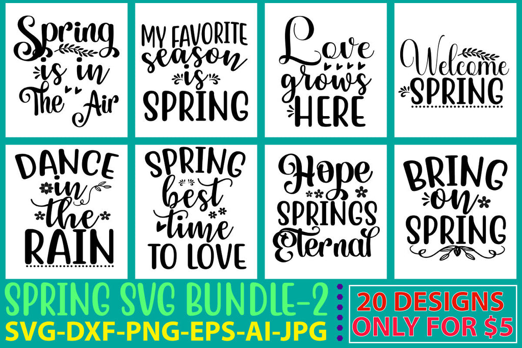 Spring Svg Bundle - So Fontsy