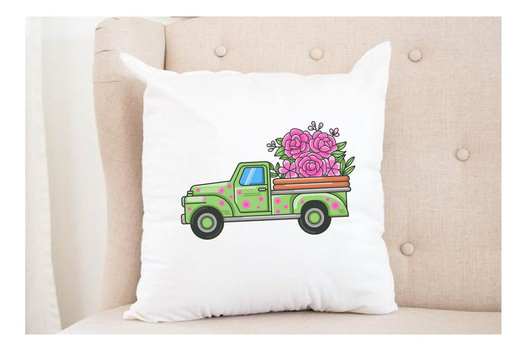 Spring Truck with Flowers Sublimation & svg cut file - So Fontsy