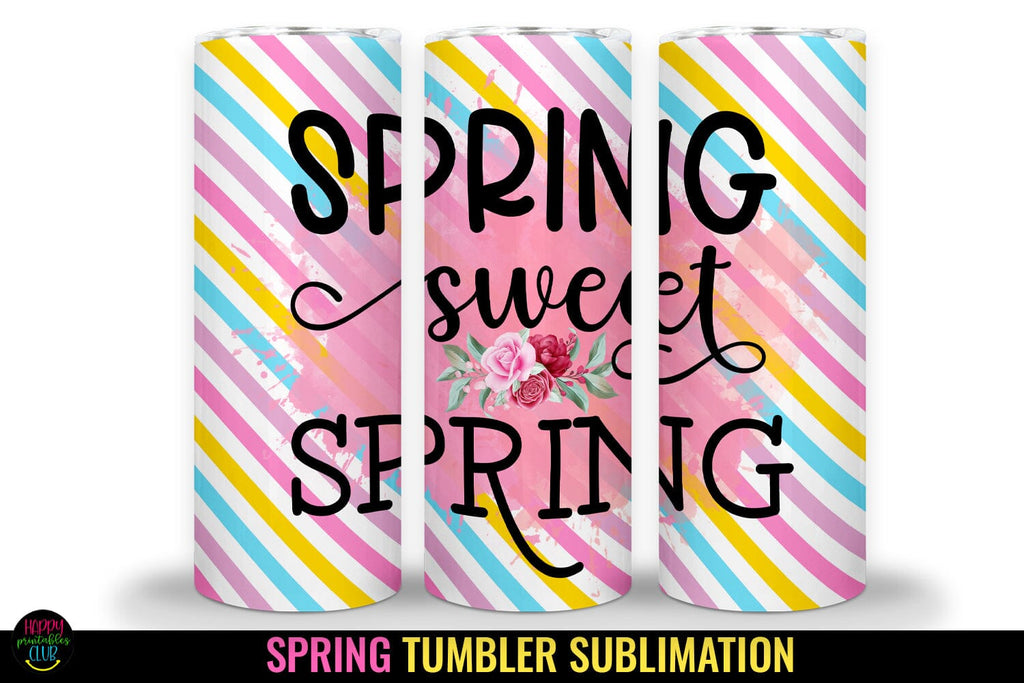 Spring Tumbler Sublimation I 20 Oz Spring Skinny Tumbler - So Fontsy