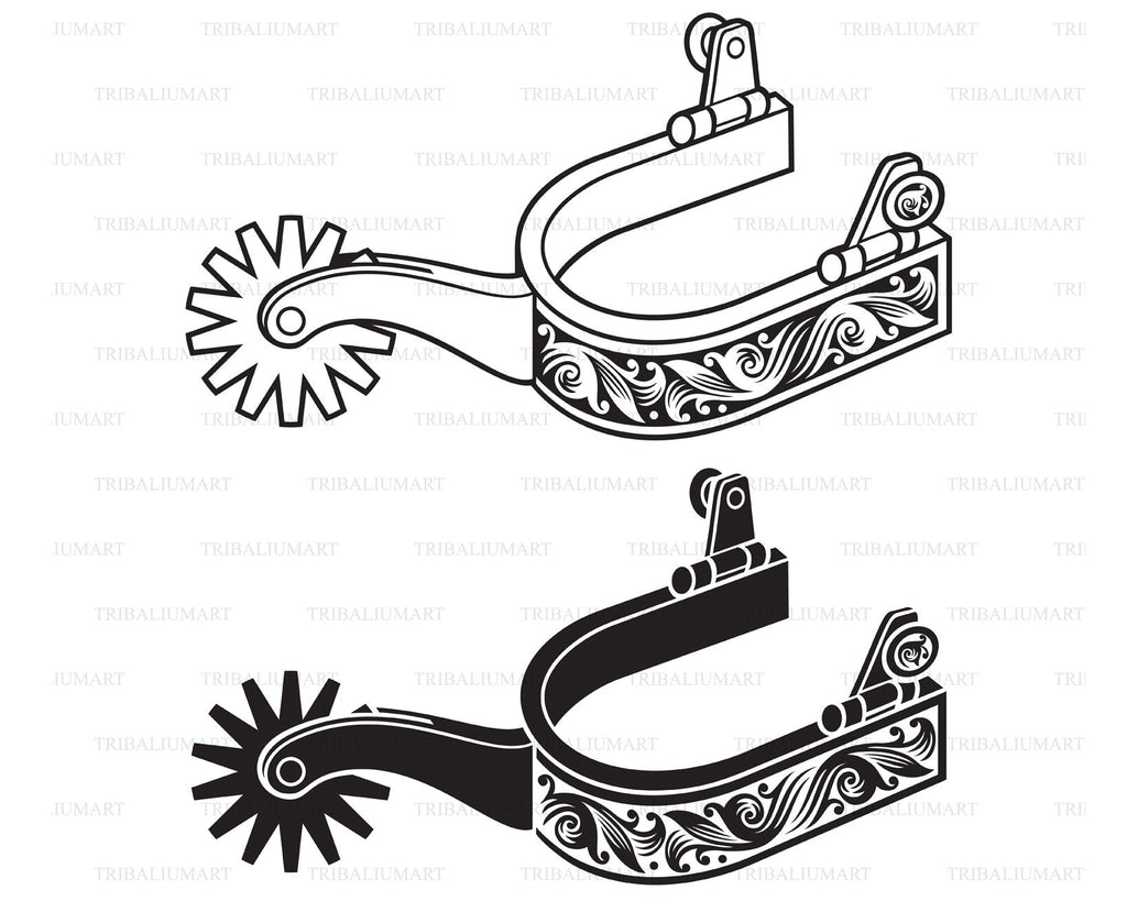 Spurs icons. Cut files for Cricut. Clip Art (eps, svg, pdf, png, dxf ...