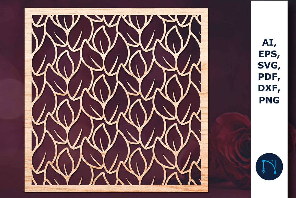 square frames with a floral pattern SVG - So Fontsy