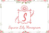 Square Lily Monogram - So Fontsy