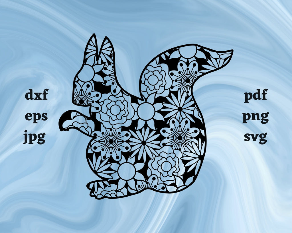 Squirrel Mandala SVG Cut File - So Fontsy