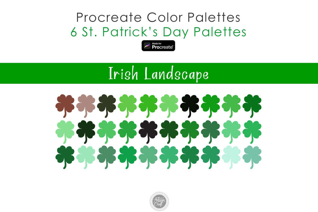 St Patrick's Day color palette | So Fontsy