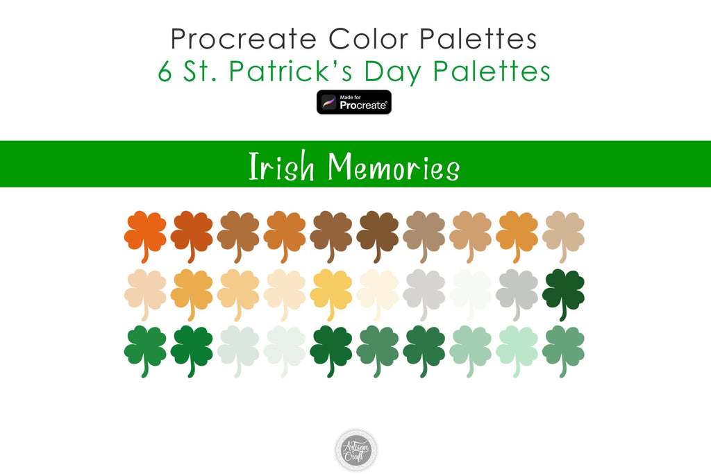 St Patrick's Day color palette | So Fontsy